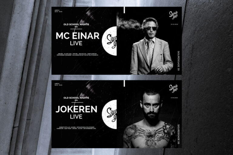 Gøj Studios har designet flotte plakater til spillestedet Sigurdsgade